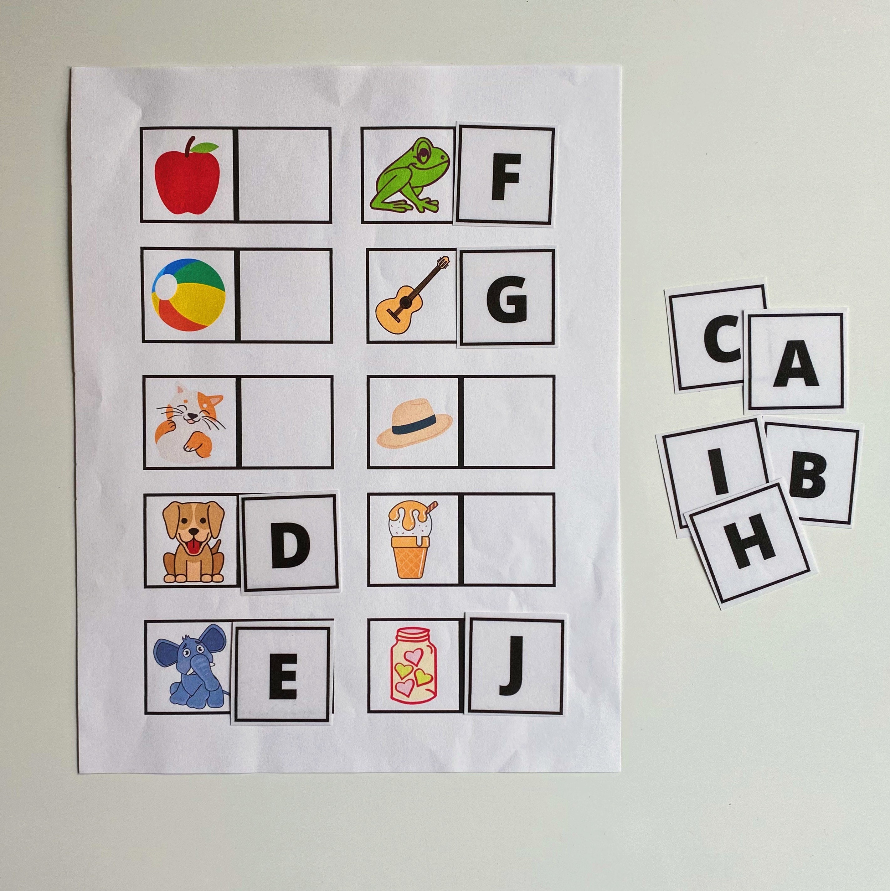 Alphabet Matching Game Printable Alphabet Game Preschool Curriculum ...