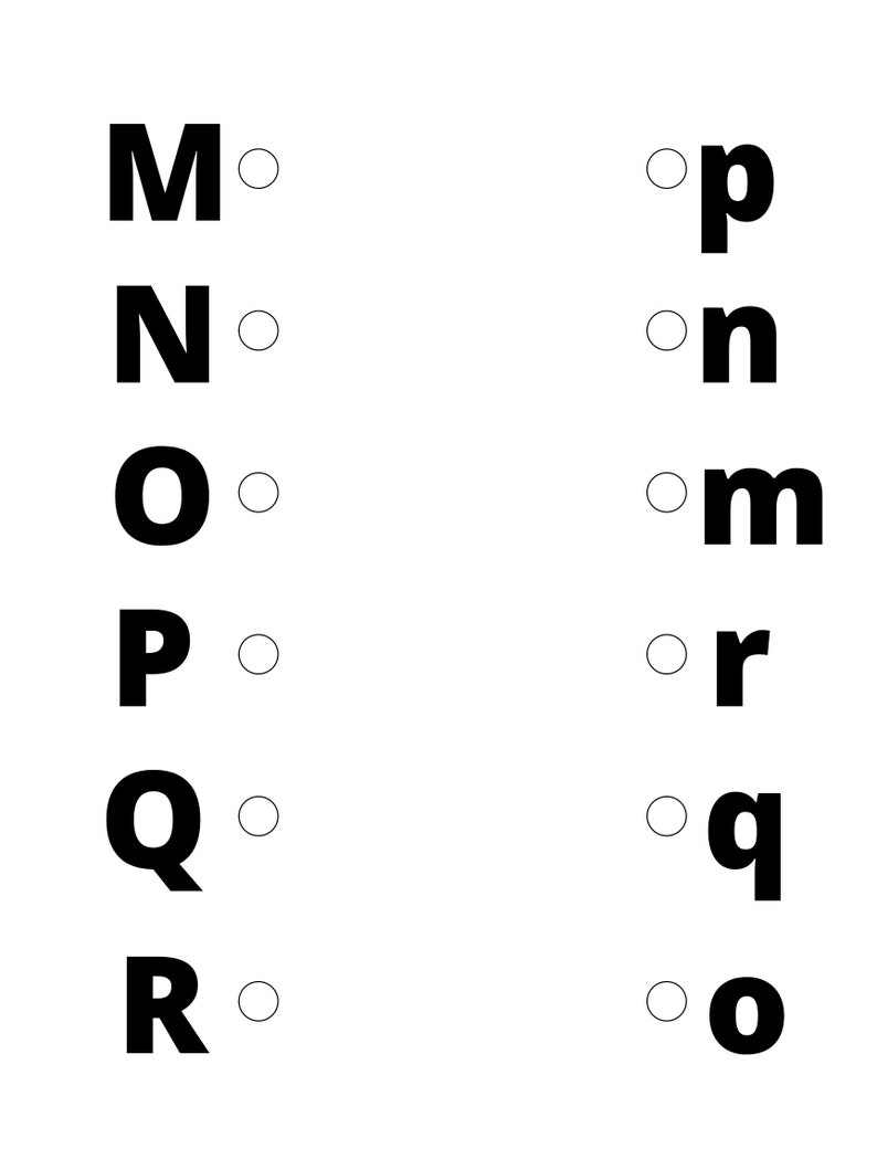 Alphabet Matching Game Printable Alphabet Game Preschool Curriculum ...