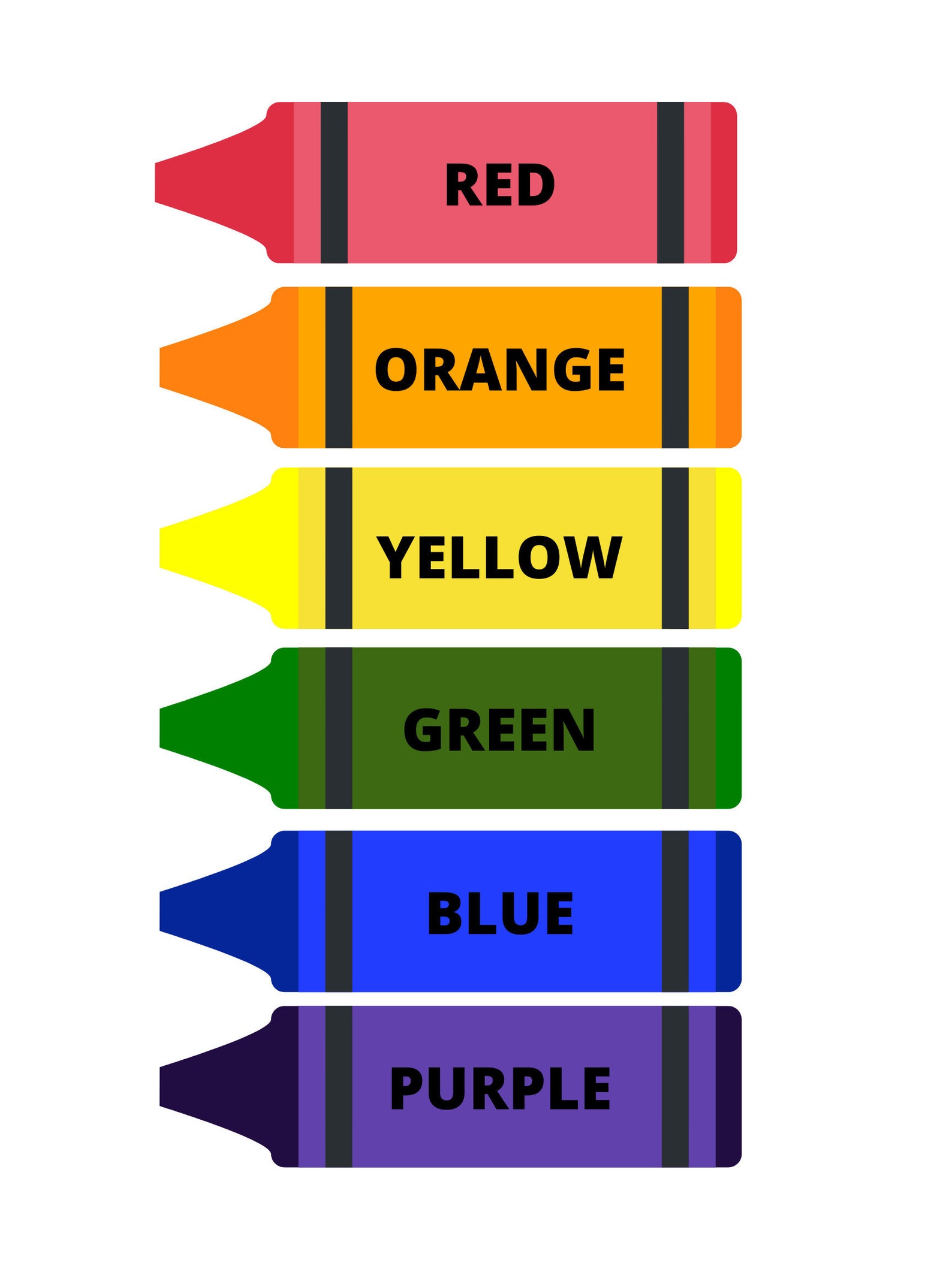 Colors Wall Art / Crayons / Wall Decor / Nursery Wall Art / Kid Room ...