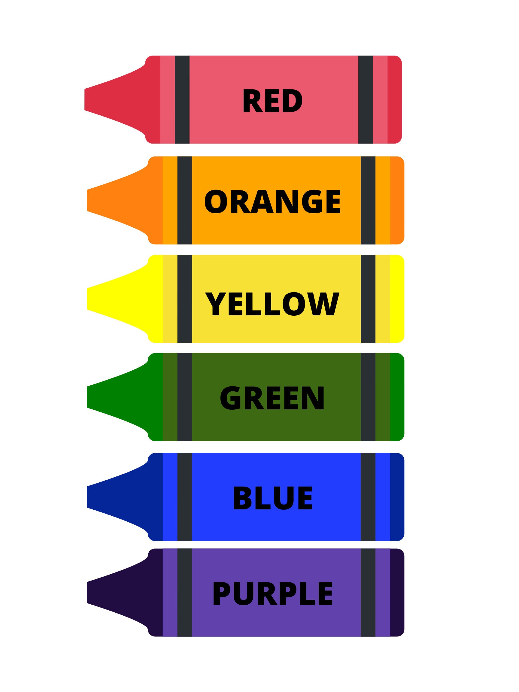 Colors Wall Art / Crayons / Wall Decor / Nursery Wall Art / Kid Room ...