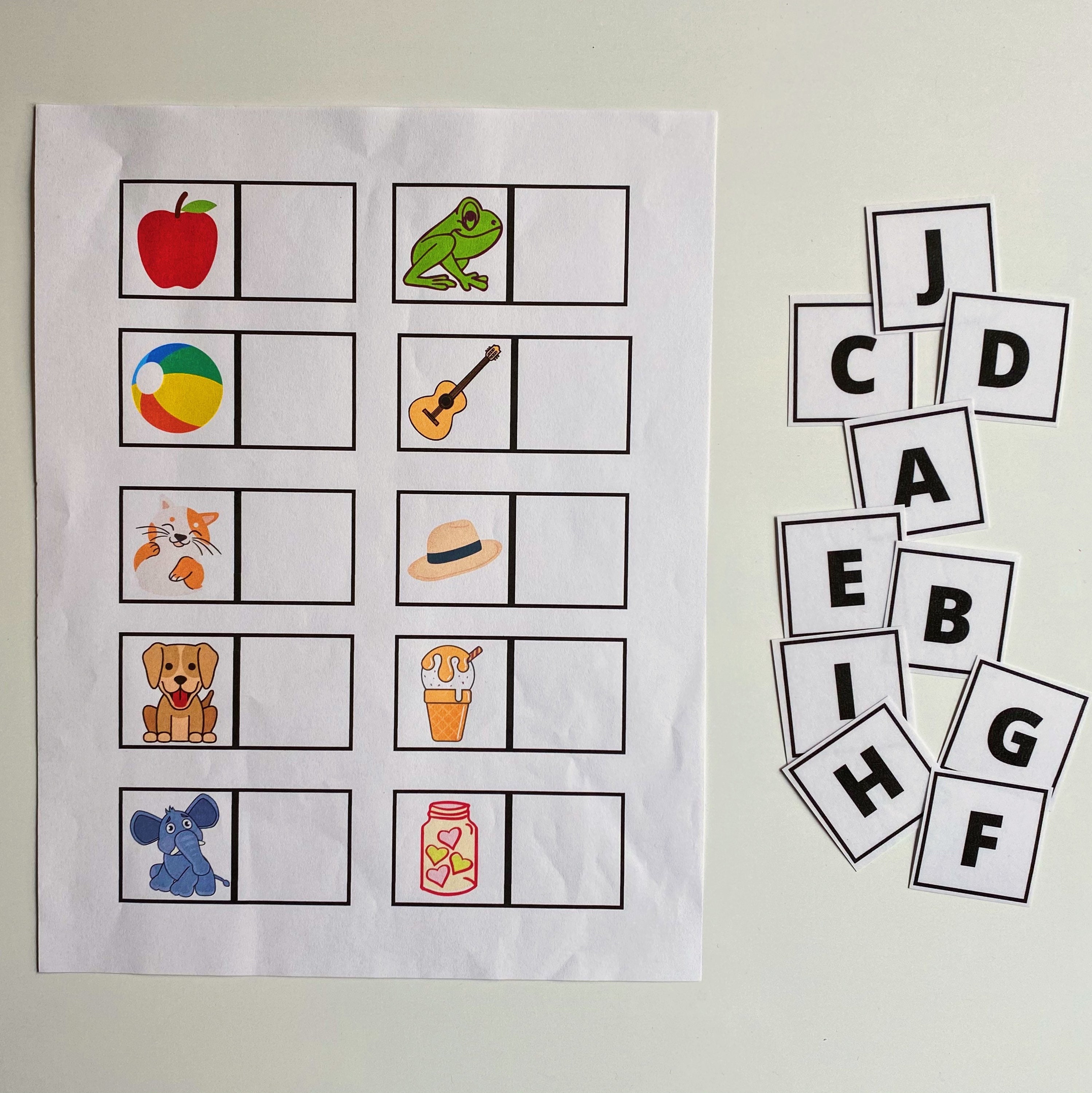 Alphabet Matching Game Printable Alphabet Game Preschool Curriculum ...