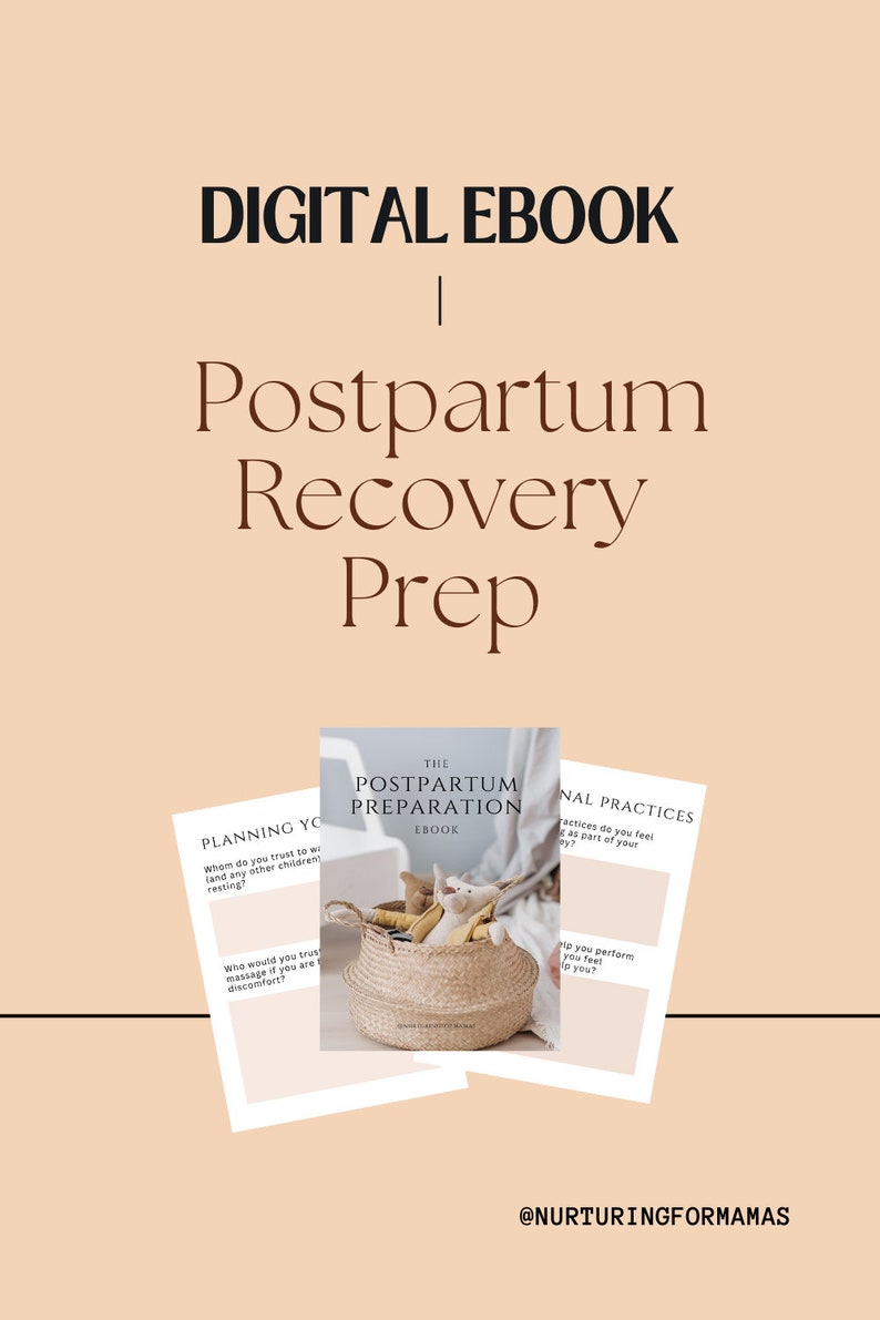 Digital Postpartum Ebook: Postnatal Recovery Planning, Baby Shower Gift, Moms Self-care, Planner ...