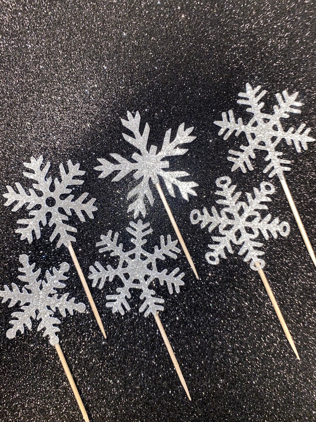 Snowflake Party Cupcake Toppers - Etsy