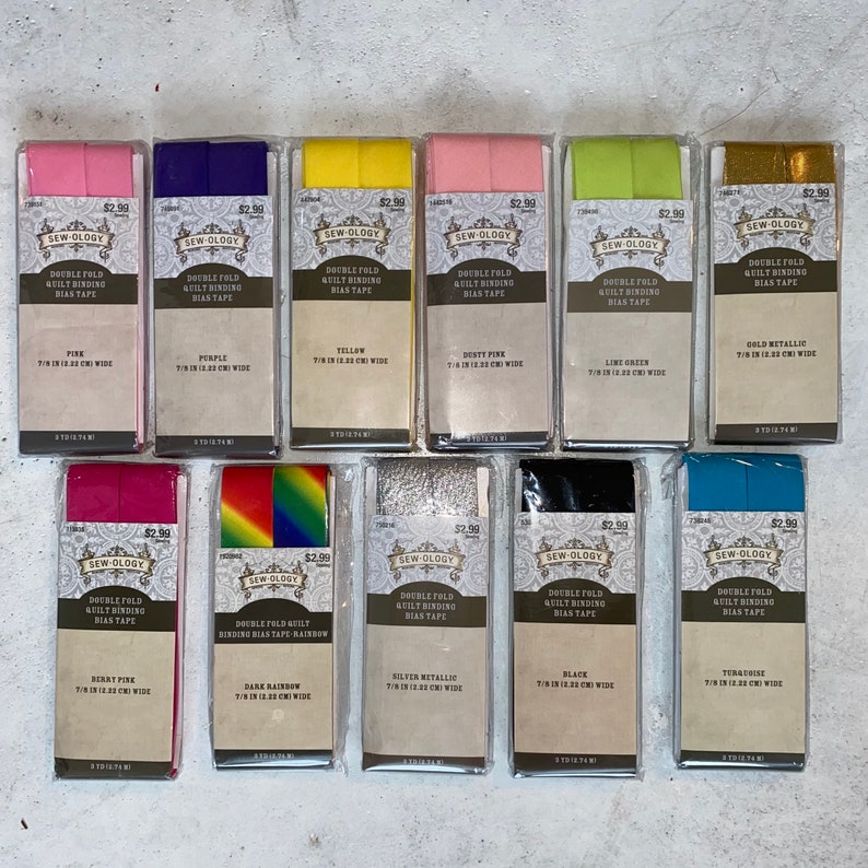 Double Fold Bias Tape Quilt Binding / Sew-ology Sewology / 3 Yd - Etsy