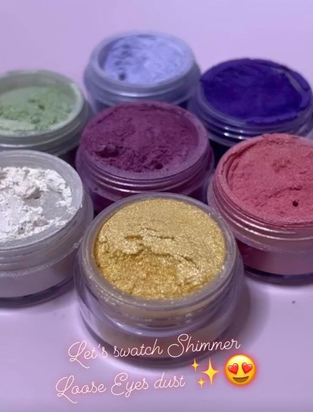 Vegan Loose Mineral Eye Dust. Shimmer Eye Powder, Face, Body and Hair ...