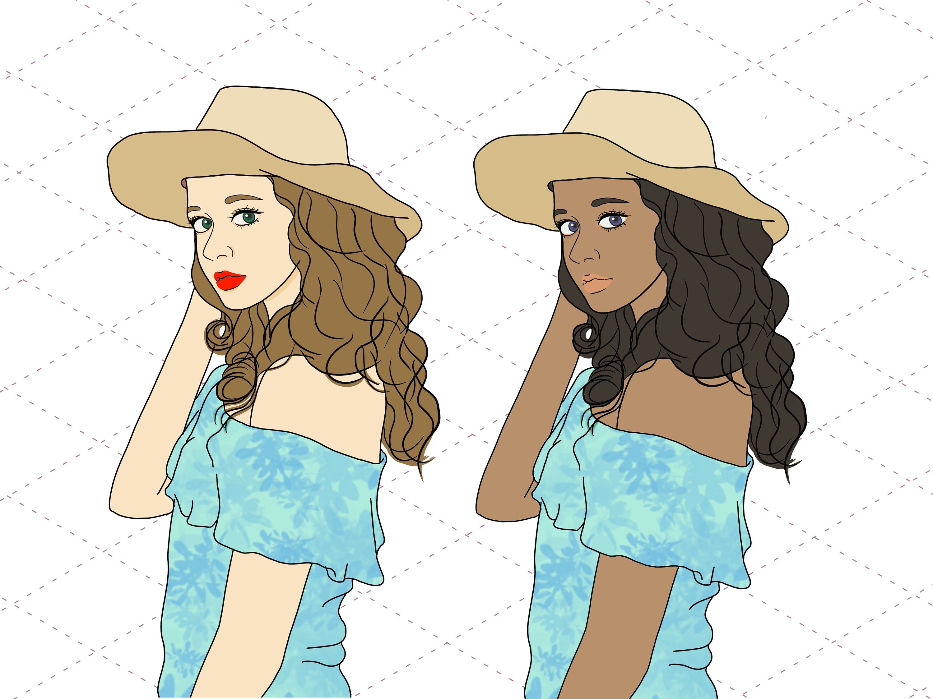 Summer Clip Art / Stickers / Summer Girls Clip Art / Beach - Etsy