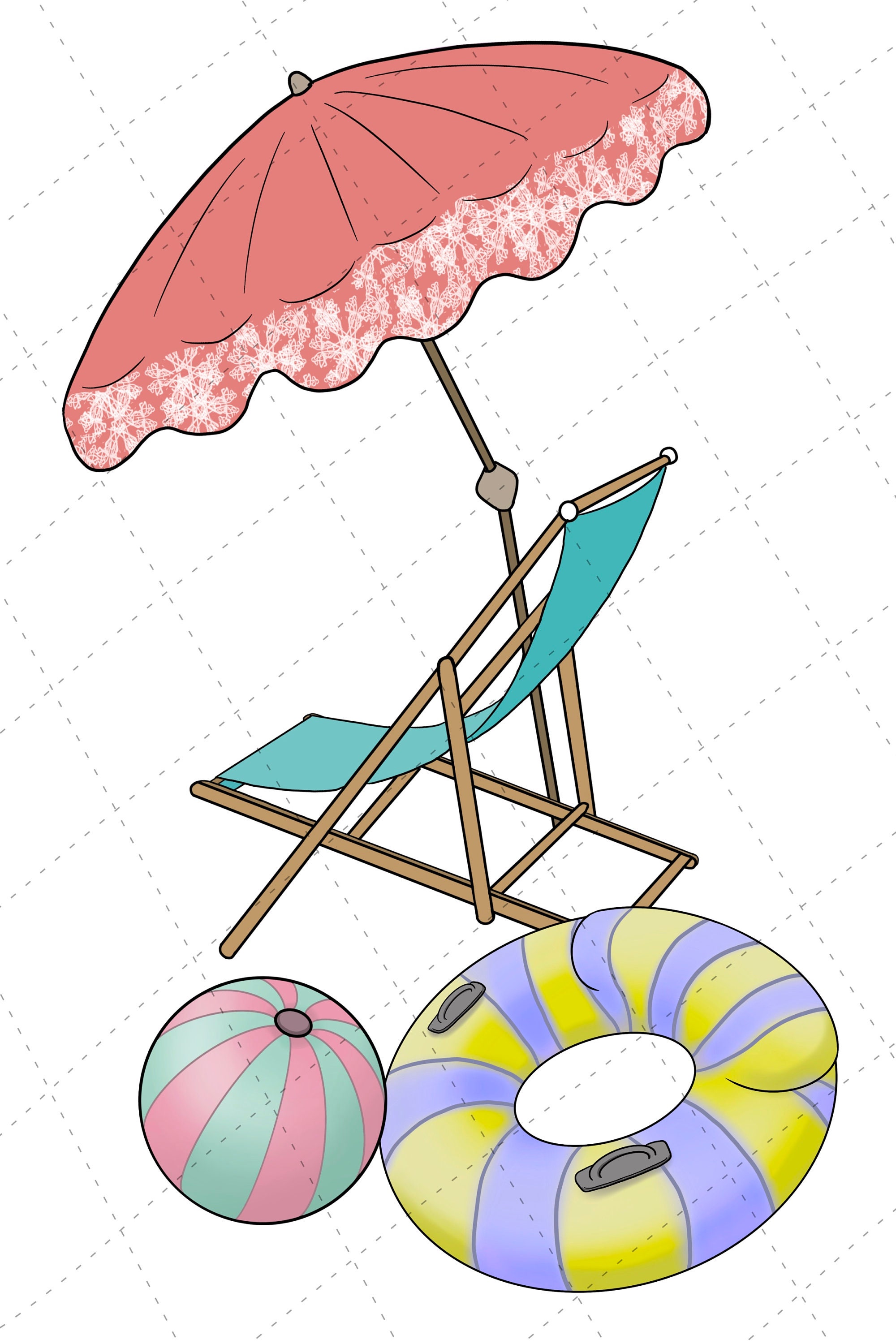 Summer Clip Art / Stickers / Summer Girls Clip Art / Beach - Etsy
