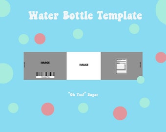 12 OZ Custom Bottle Label Template - Etsy