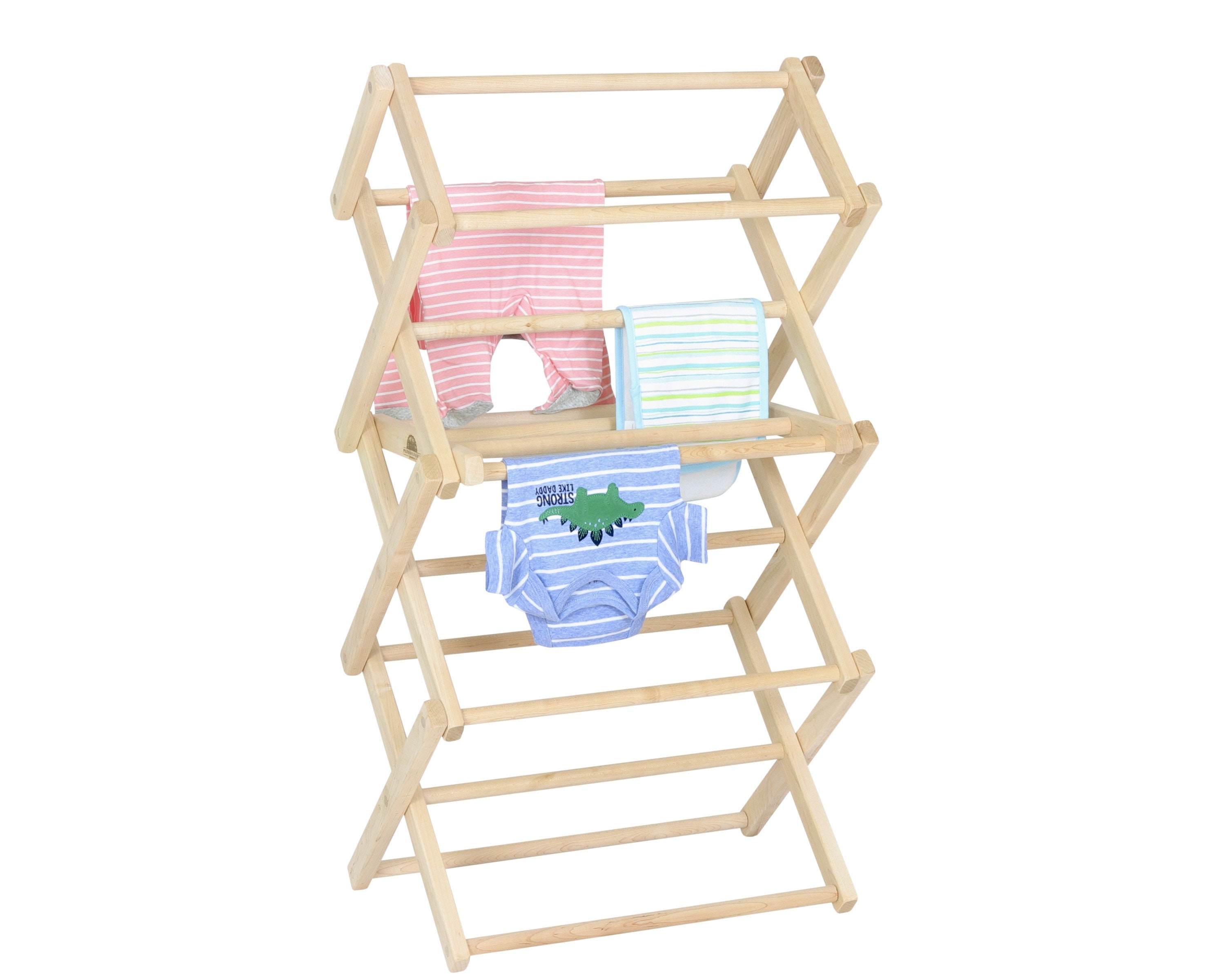 Small Wood Clothes Drying Rack, Collapsible Laundry Hanger, USA Made - Etsy
