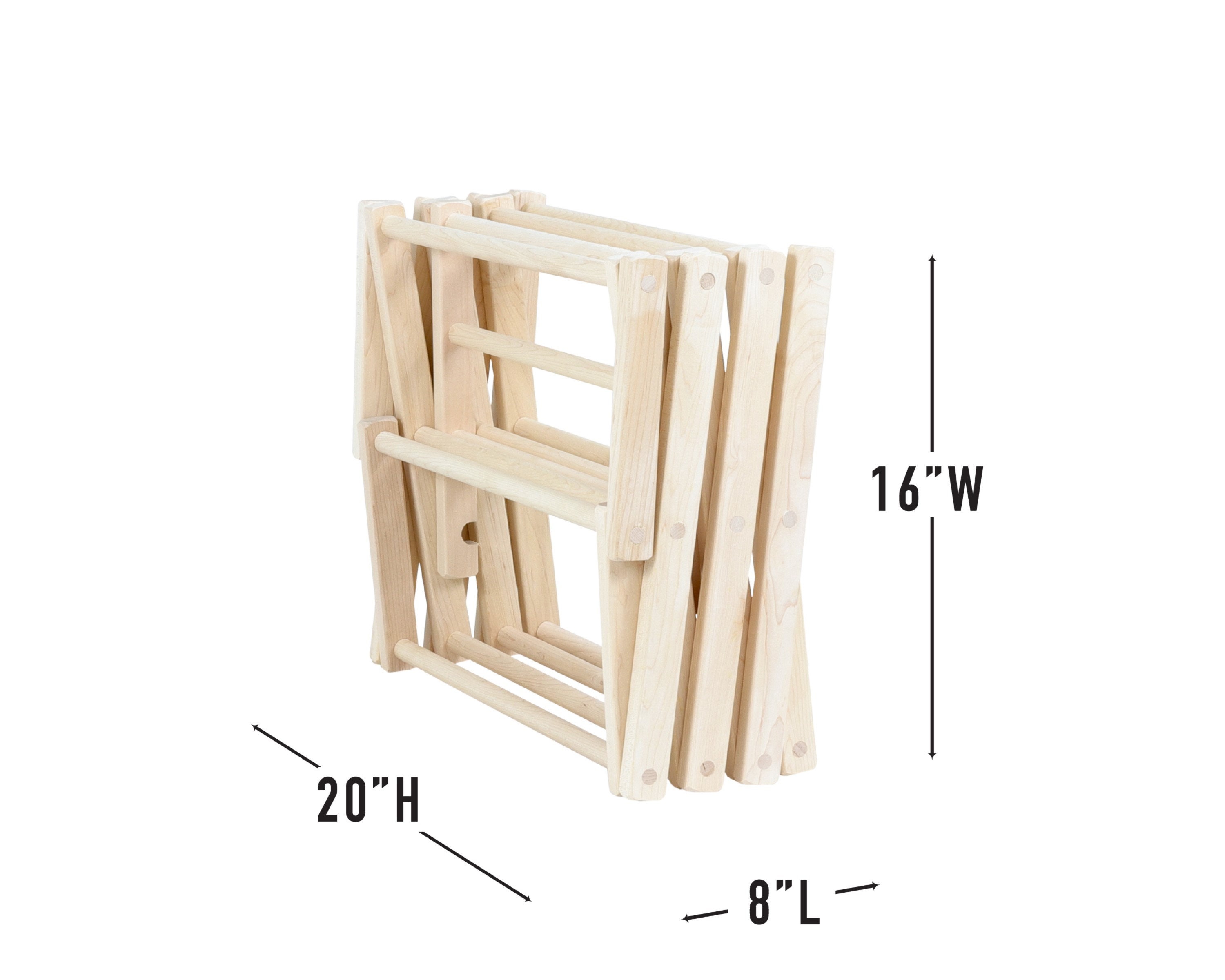 Small Wood Clothes Drying Rack, Collapsible Laundry Hanger, USA Made - Etsy
