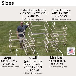 Small Wood Clothes Drying Rack, Collapsible Laundry Hanger, USA Made - Etsy