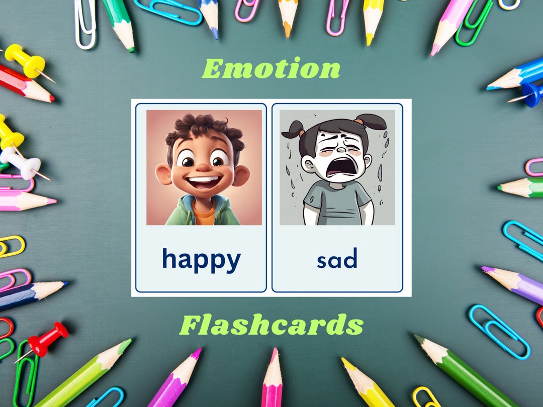 Emotion Flashcards, Flashcards for Kids, Calming Corner, Kids Coping ...