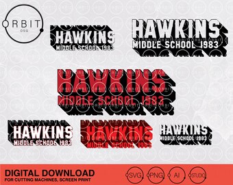 Hawkins School Svg - Etsy