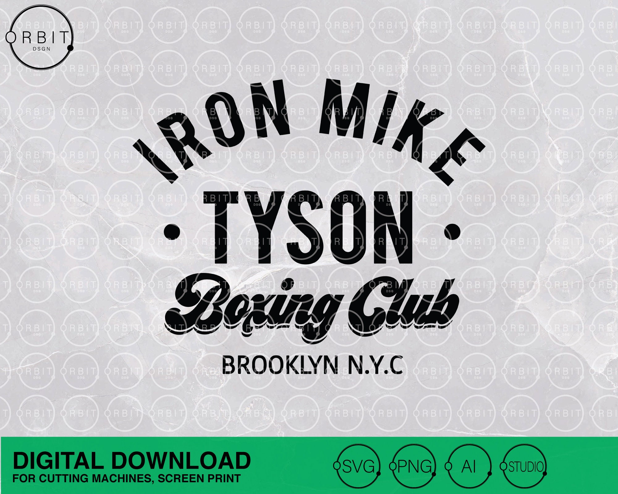 Mike Tyson SVG Iron Mike Tyson Brooklyn Boxing Club Black - Etsy Ireland