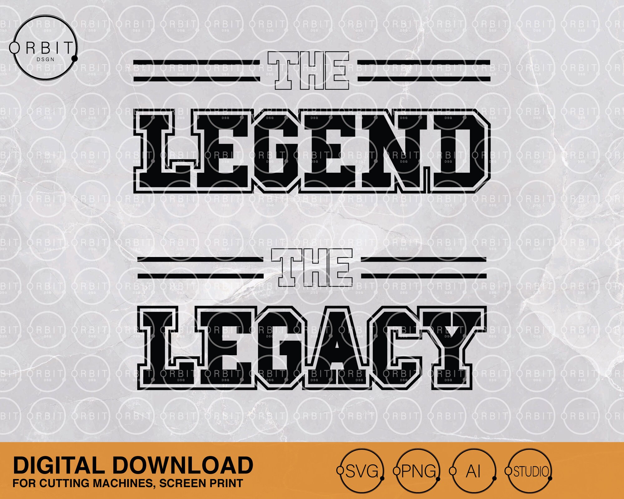 The Legend & The Legacy 2 Svg eps png Files, College type Father's Day ...