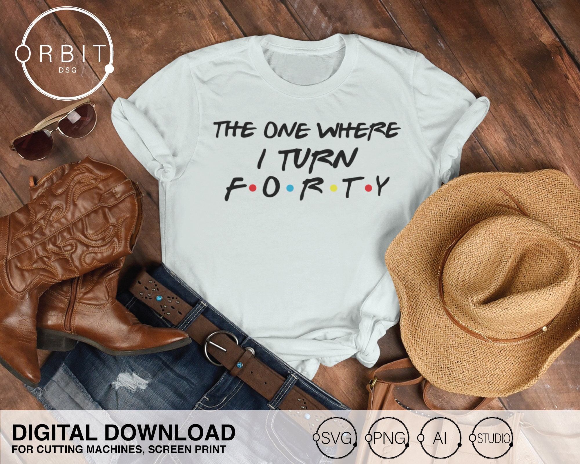 The One Where I Turn Forty SVG, PNG Birthday Gift, Cutting Files ...
