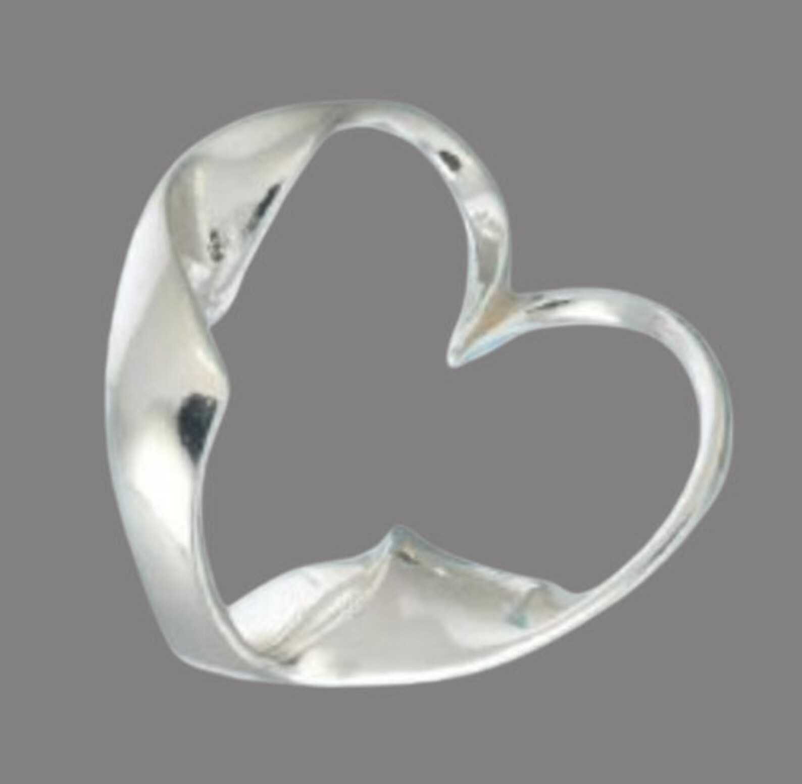 Gold Plated Floating Heart Charm Pendant - Etsy