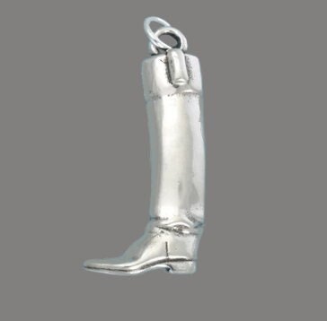 GOLD PLATED or STERLING Silver Hunt Boot Charm Pendant Gift for Him Her ...