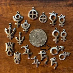 GOLD PLATED or STERLING Silver Mars Charm Pendant Gift for Him Her Mom ...