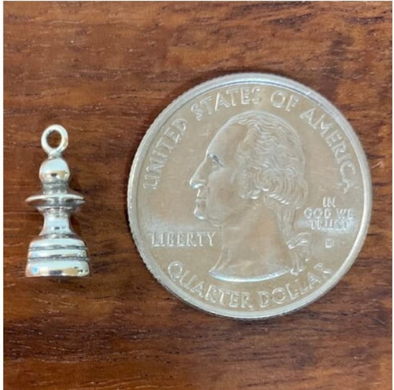 Gold Plated Pawn Chess Piece Charm Pendant - Etsy