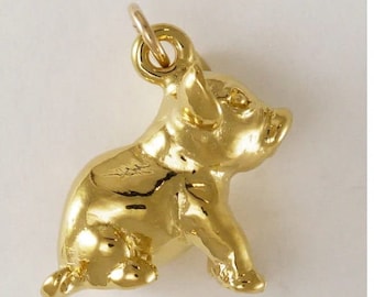 Gold Piglet Pendant - Etsy