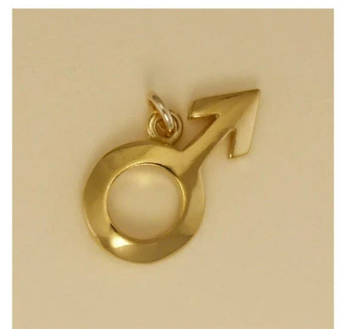 GOLD PLATED or STERLING Silver Mars Charm Pendant Gift for Him Her Mom ...