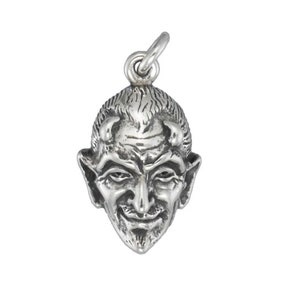 GOLD PLATED or STERLING Silver Lucifer Satan Devil Charm Pendant Gift ...