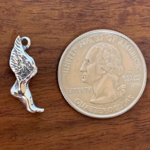 GOLD PLATED or STERLING Silver Winged Foot Mercury Charm Pendant Gift ...