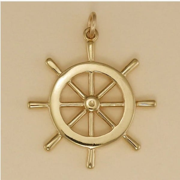 Ship Wheel Charm - Etsy