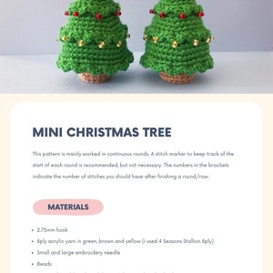 Mini Christmas Tree Crochet Pattern - Etsy