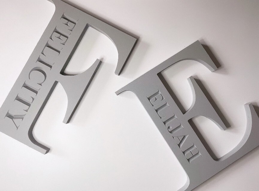 20cm 25cm & 30cm personalised engraved letter freestanding | Etsy