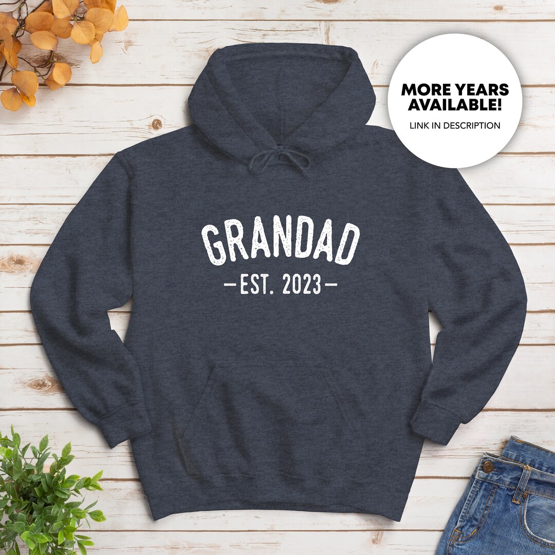 Grandad Est 2023, New Grandad 2023 Hoodie, Promoted to Grandad, Grandad ...