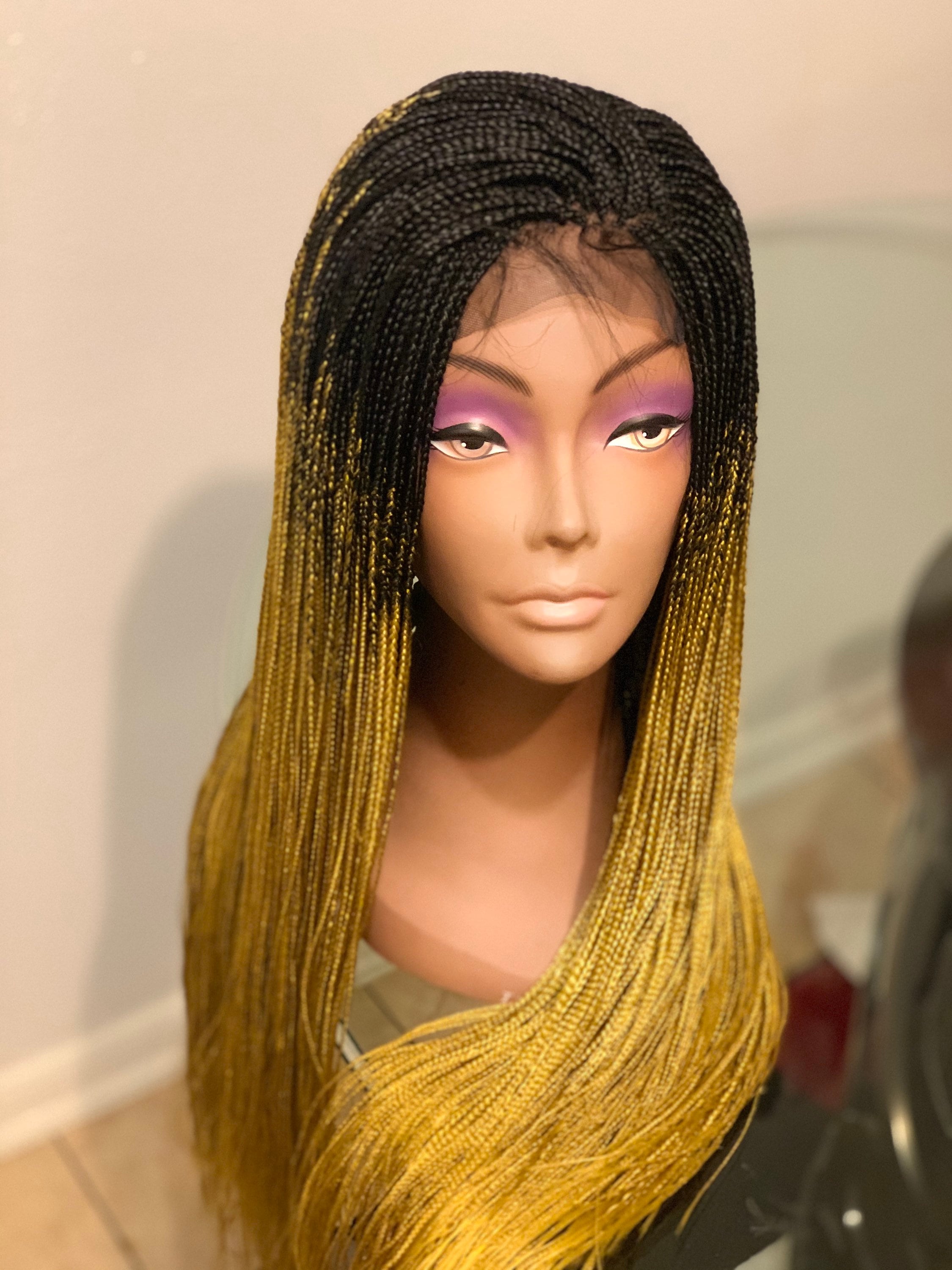 Ombré Micro Box Braided Wig Ready To Ship Etsy