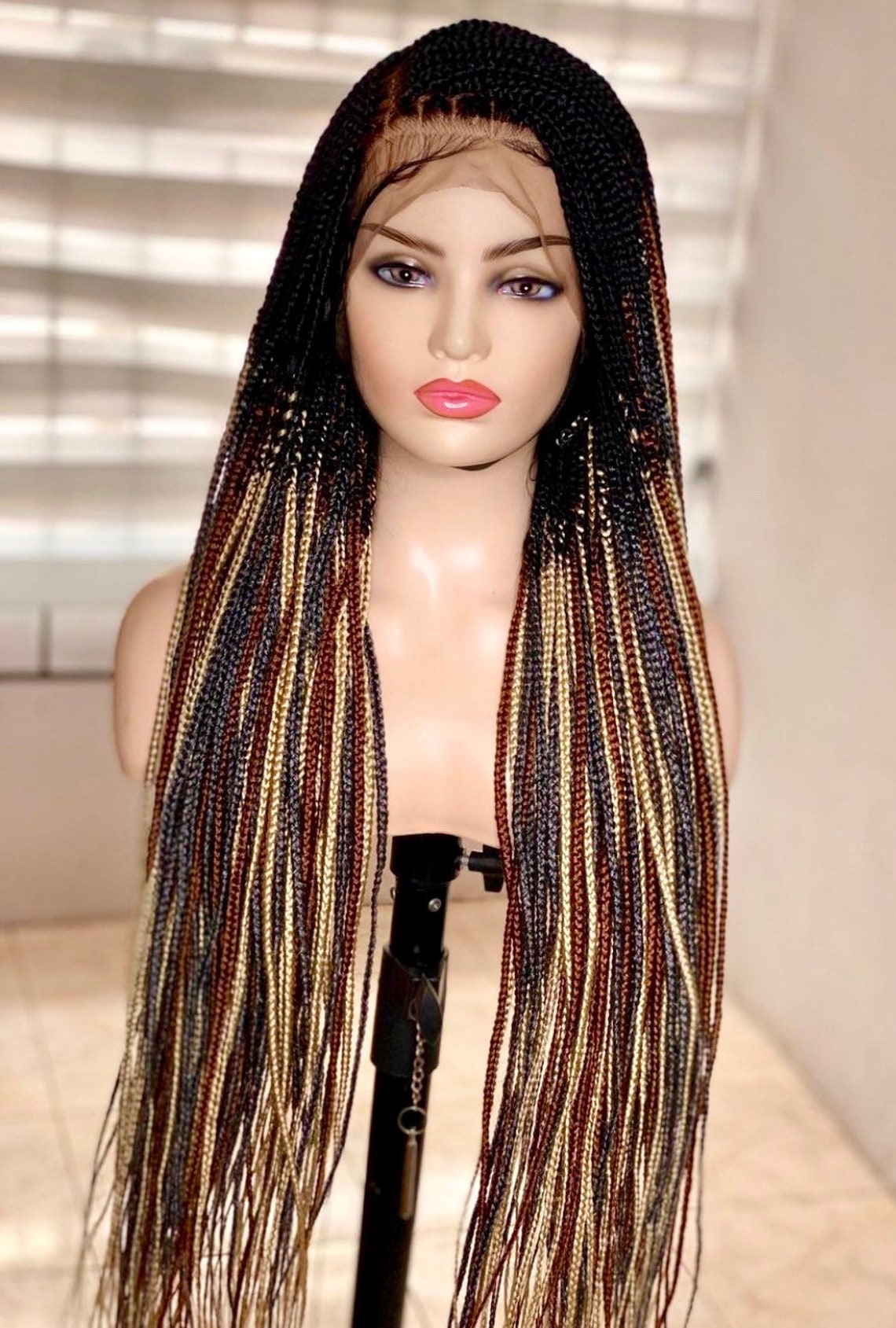 Ombré Knotless Braided Wig Etsy