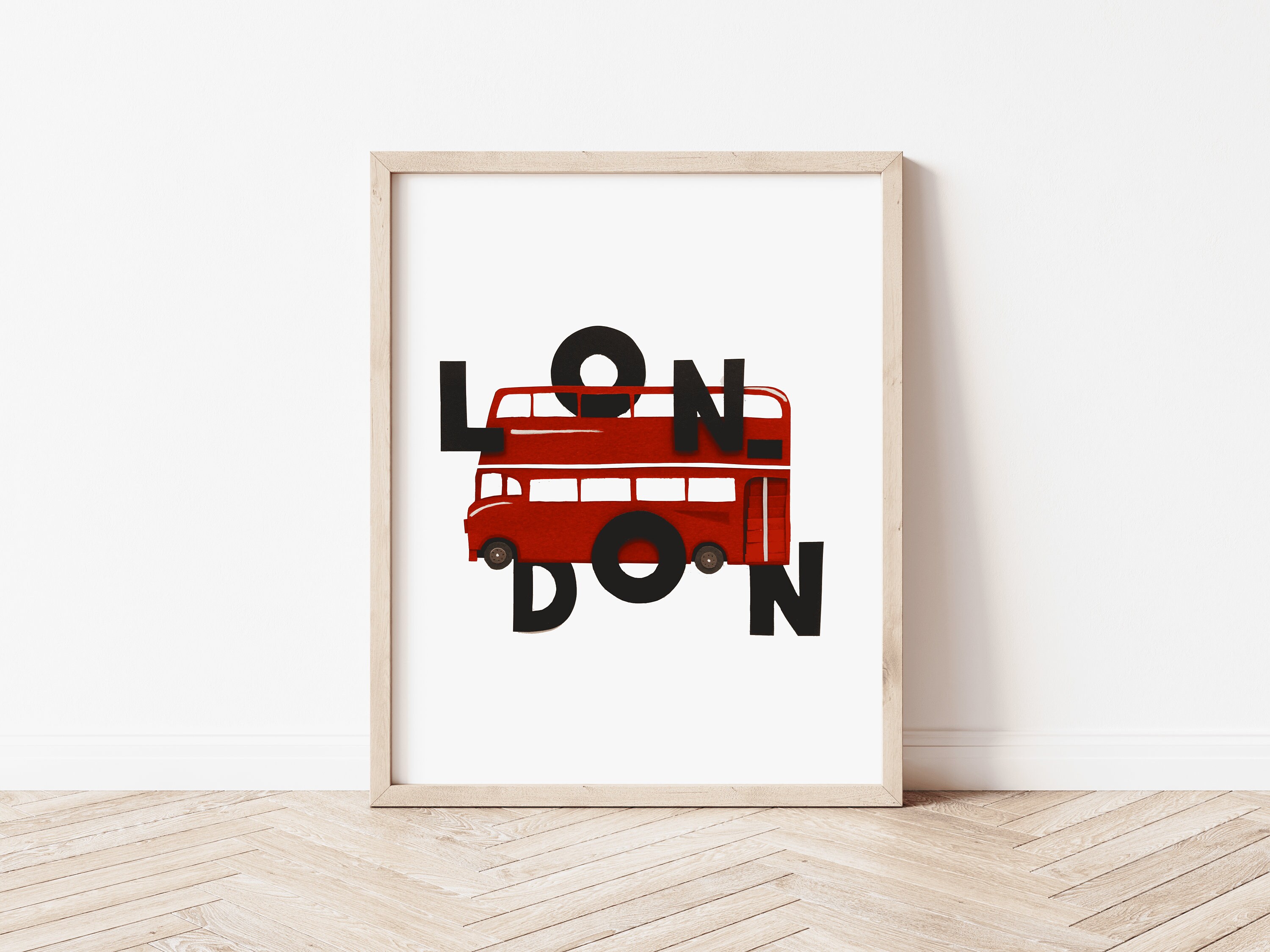 London Bus Paper Art London Travel Print Double Decker - Etsy UK