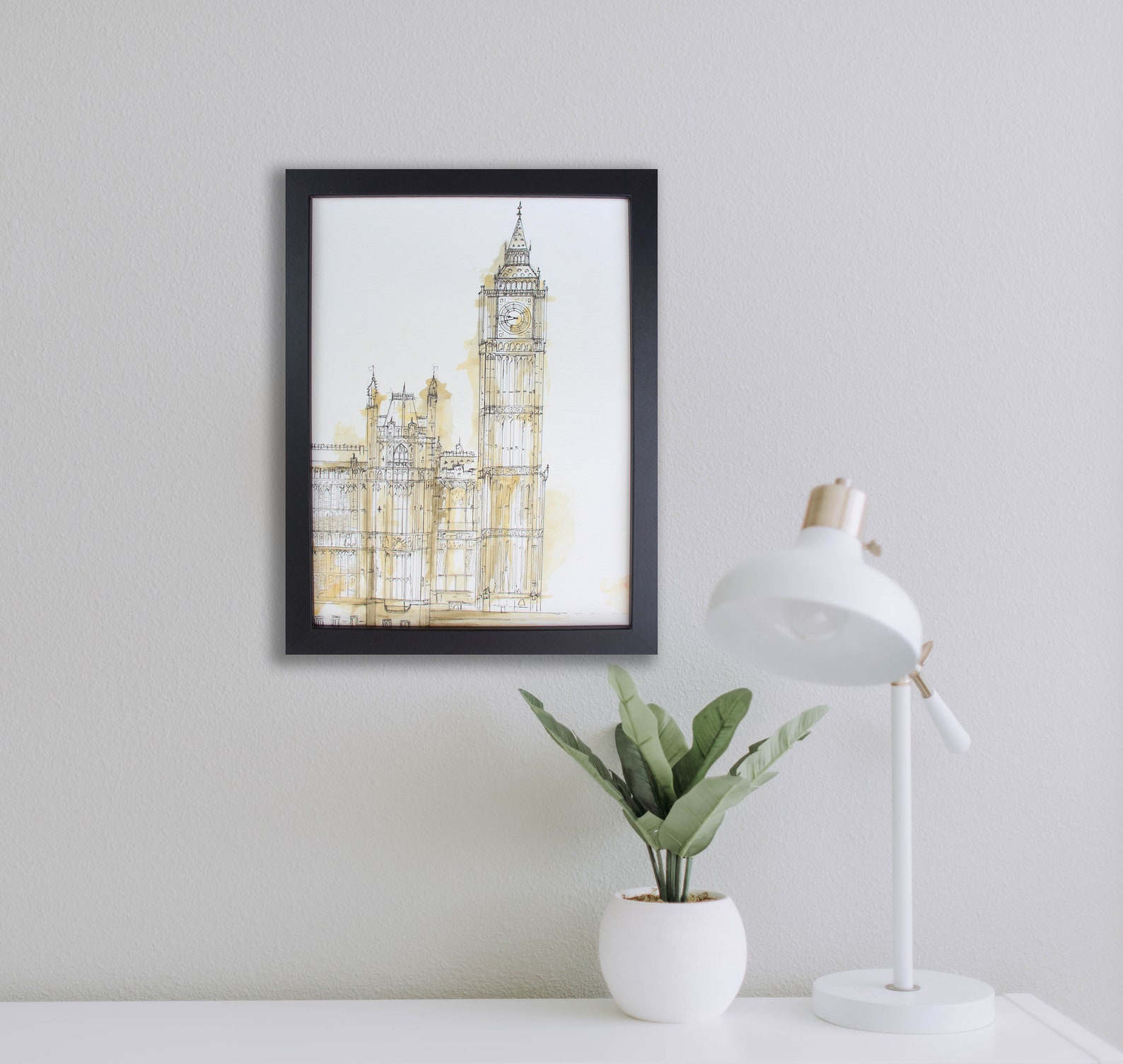 London Landmark Print, London Big Ben Print, Westminster Palace ...