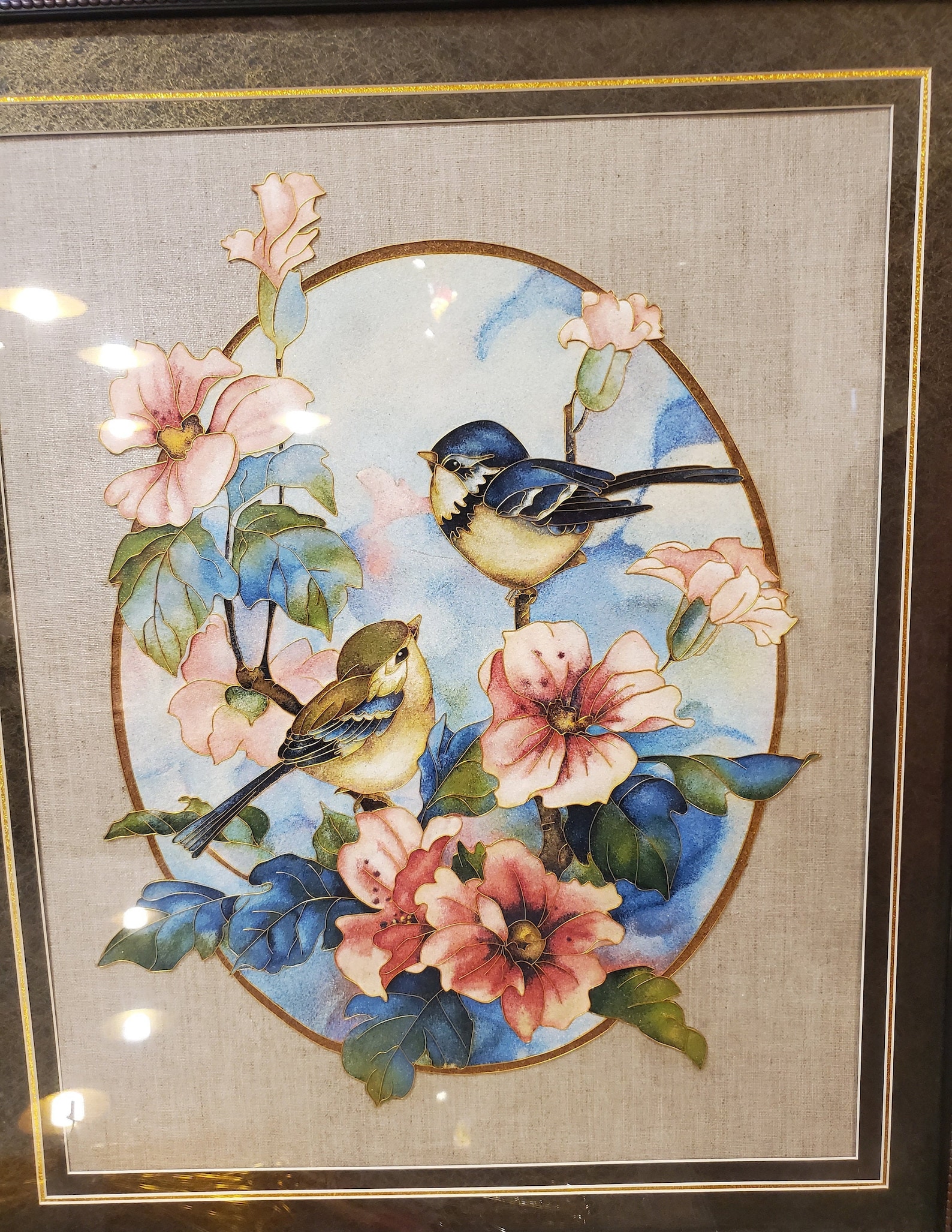 Enamel Painting, Enamel Art, Home Decor,housewarming Gift,cloisonne ...