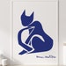 Henri Matisse Blue Poster, Henri Matisse Cat Wall Art Print, Matisse ...