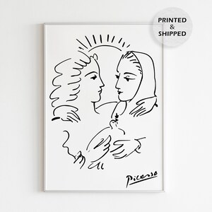 Pablo Picasso Friendship Wall Art Poster, Picasso Womans Face Art ...