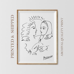 Pablo Picasso Friendship Wall Art Poster, Picasso Womans Face Art ...