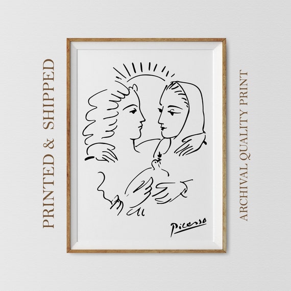 Pablo Picasso Friendship Wall Art Poster Picasso Womans Face - Etsy France