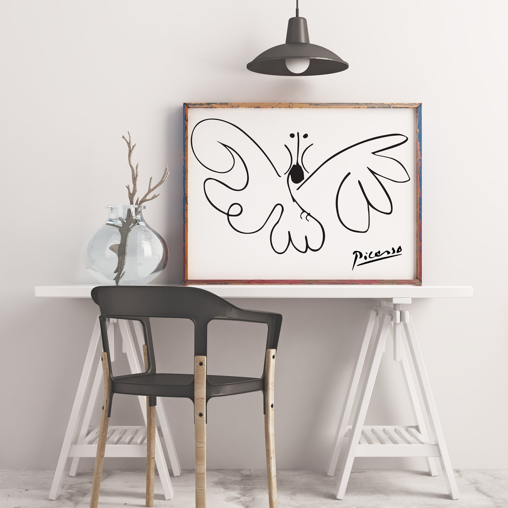 Pablo Picasso Butterfly Line Art Poster One Line Butterfly | Etsy Ireland