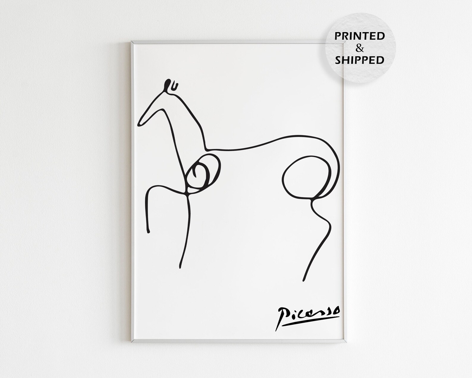 Pablo Picasso Horse Print Picasso One Line Drawing Print | Etsy
