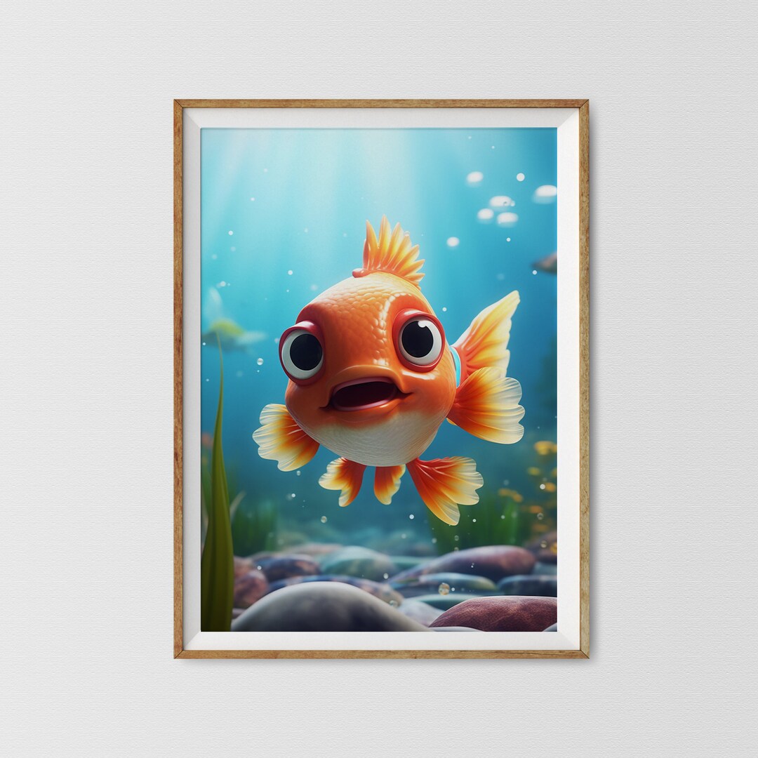 Realistic Fish Nursery Print, Fish Print Wall Art, Fishing Baby Room ...