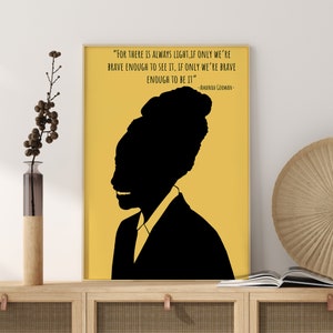 Amanda Gorman Poster, There is Always Light Inspirational Quote Print ...