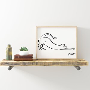 Picasso Cat Sketch Wall Art, Picasso Animals Line Art, Picasso ...