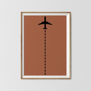 Airplane Line Print, Traveler Wall Print, Minimalist Printable Wall Art ...