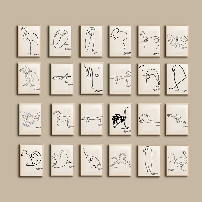 Picasso Drawing Animal - Etsy UK