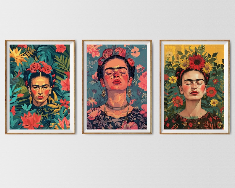Frida Kahlo Art Print Set: Bohemian Gallery Wall (digital Download) - Etsy