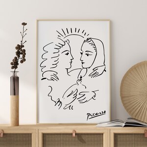 Pablo Picasso Friendship Wall Art Poster, Picasso Womans Face Art ...